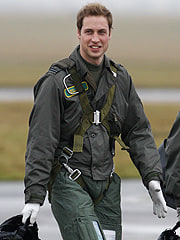 William arrives for Peter's stag do in a £10 million RAF | HELLO!