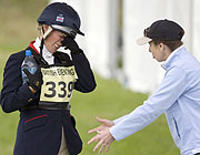 Anne gives Zara a talking to at Festival of British Eventing | HELLO!