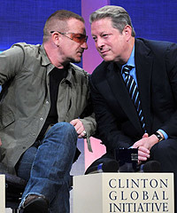 Queen Rania and Bono at Clinton Global Initiative | HELLO!